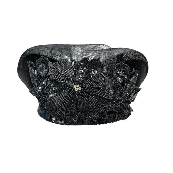 Deborah | Accessories | Vintage Deborah New York Wool Hat Beaded Sequin ...